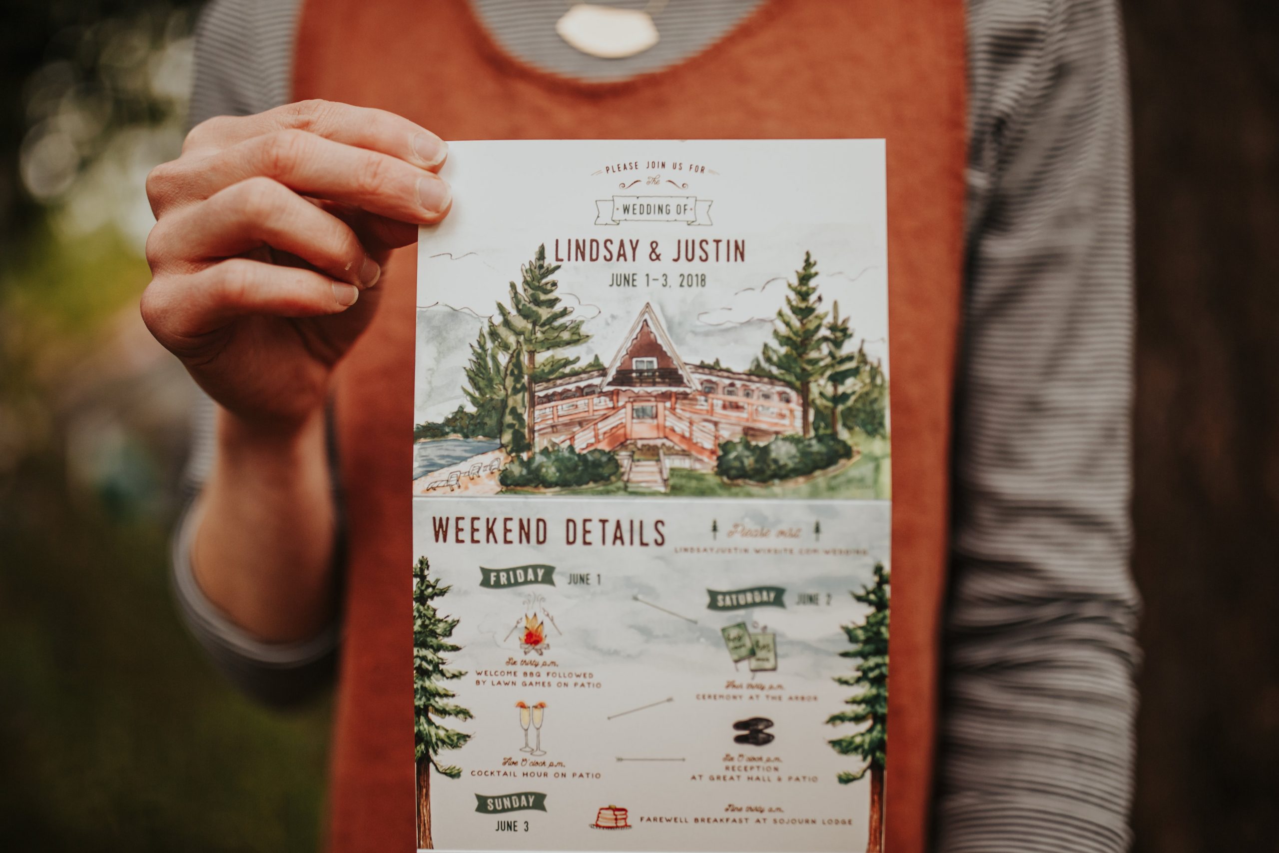 Sojourn Lakeside Resort Wedding Invitations